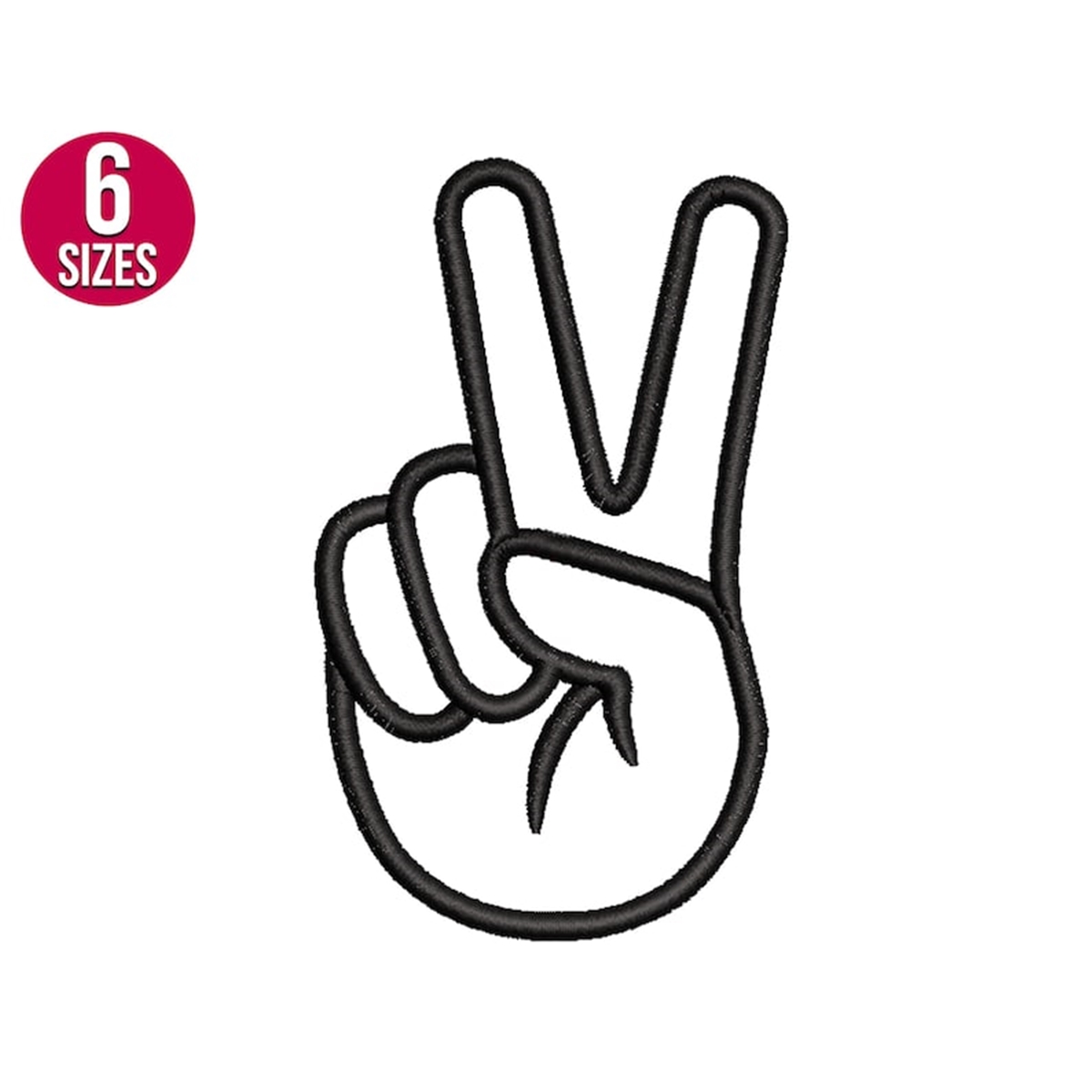 Peace hand Machine embroidery design, Peace sign, Machine em - Inspire ...