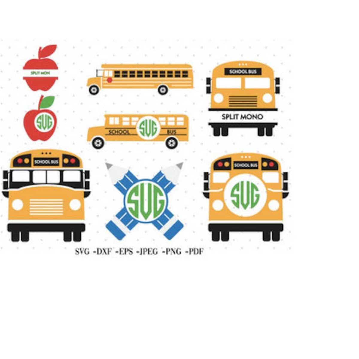 Back to school Bundle SVG, back to school svg, school bus sv | Inspire ...