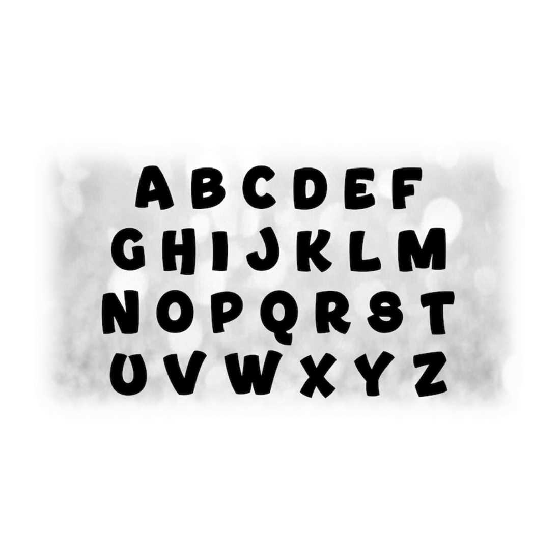Word Clipart: Black Solid Cartoon Alphabet Letter Templates | Inspire ...