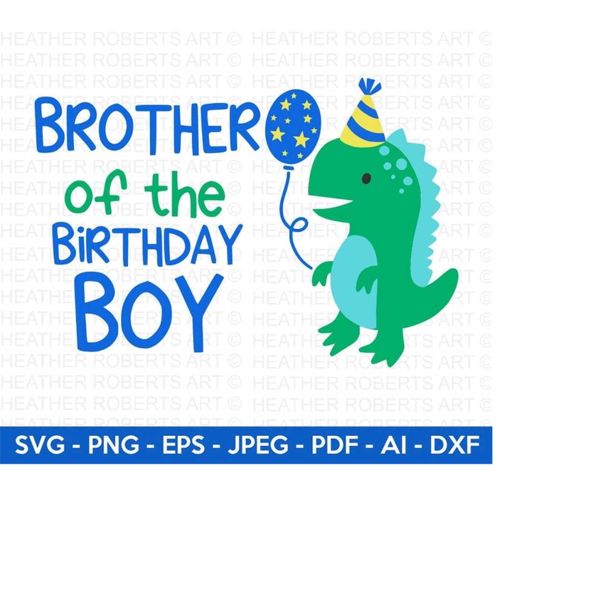 Brother of the Birthday Boy Svg, Cute Dinosaur SVG, T-Rex SV | Inspire ...