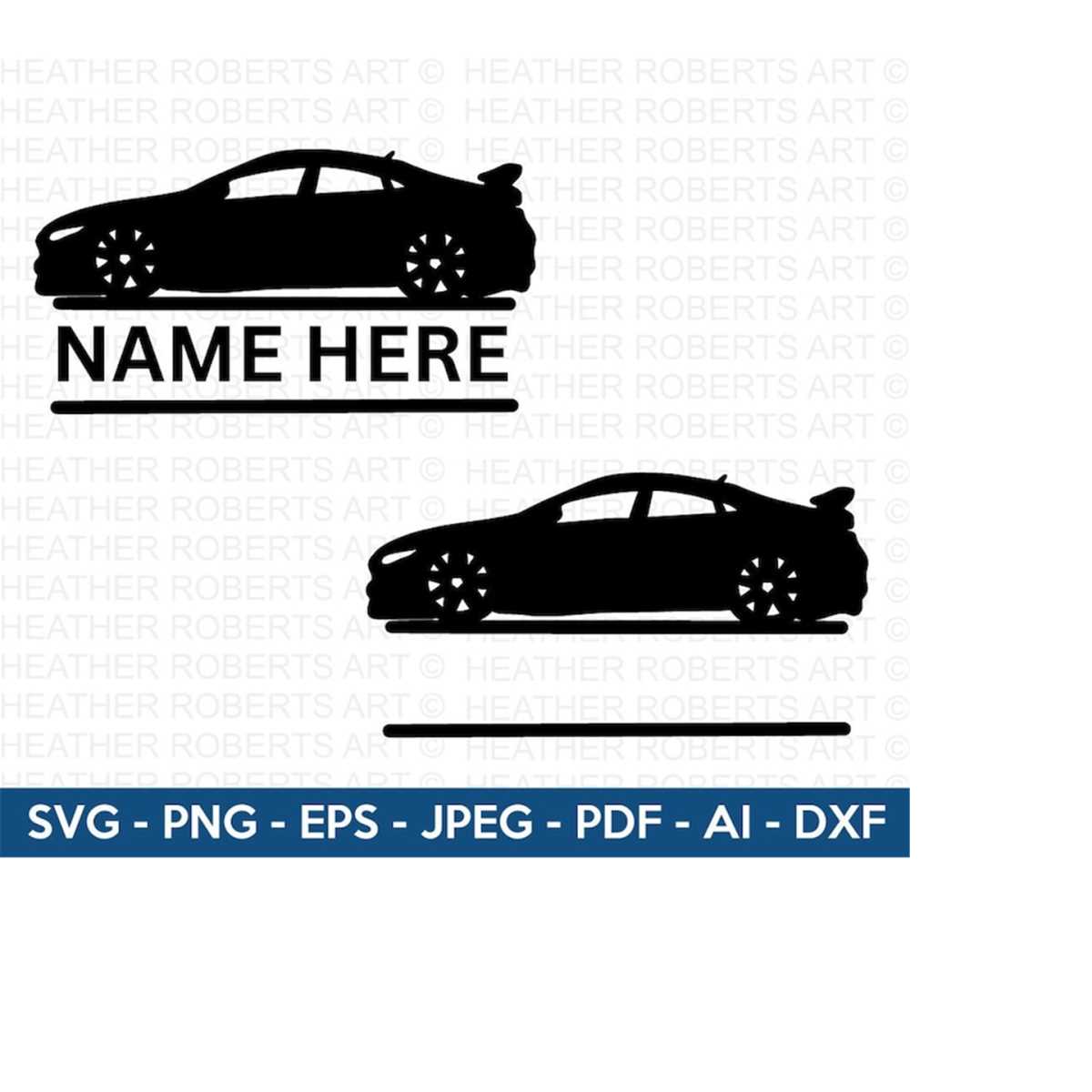 Car Split Monogram, Car SVG, Car Silhouette, Car Clipart, Ca | Inspire ...