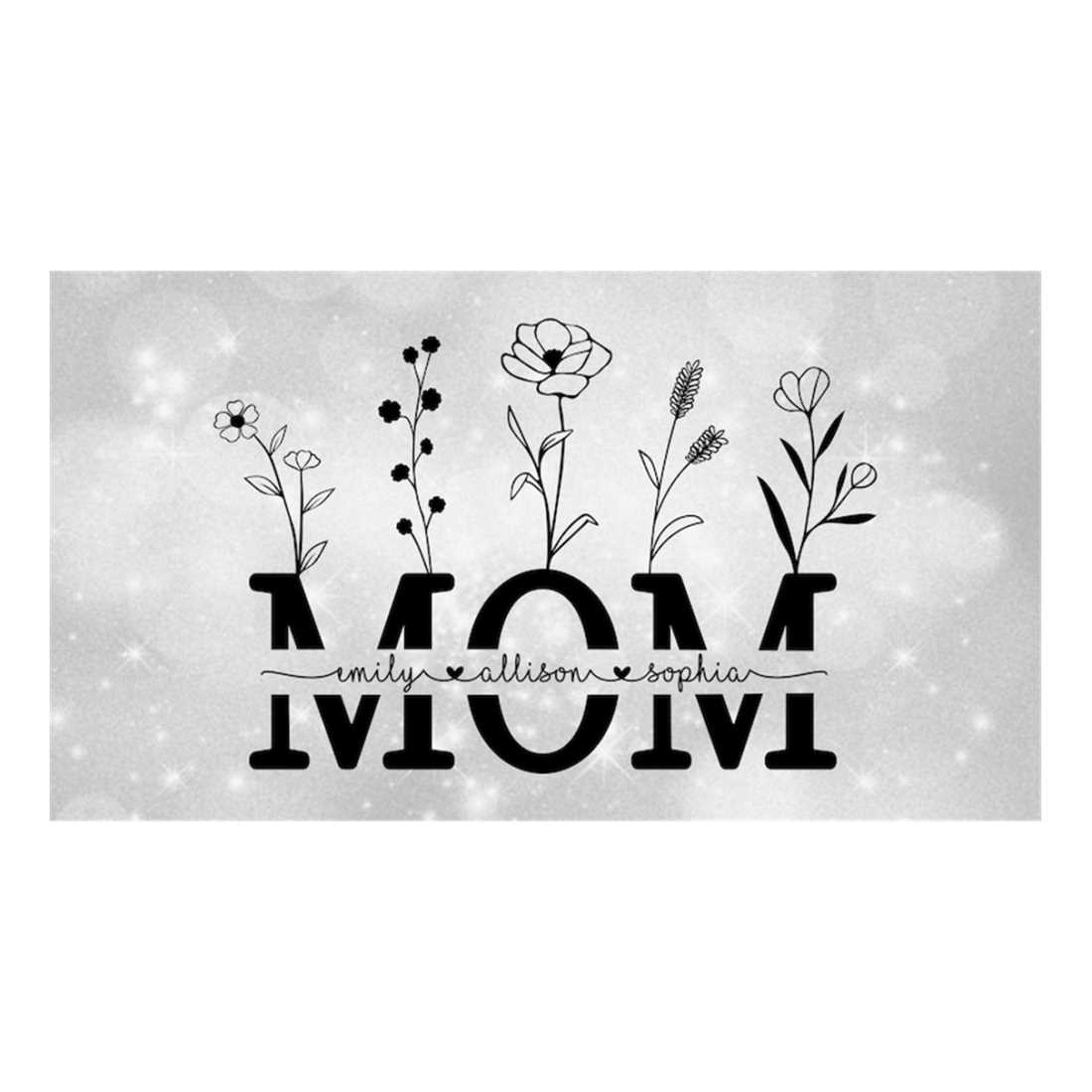Family Clipart - Moms: Split Name Frame Black Word 'MOM' wit - Inspire ...