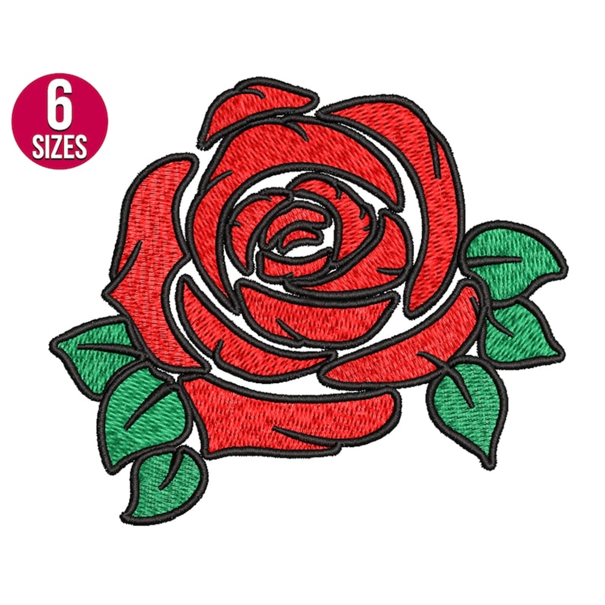 Rose flower embroidery design, Machine embroidery file, Mach | Inspire ...