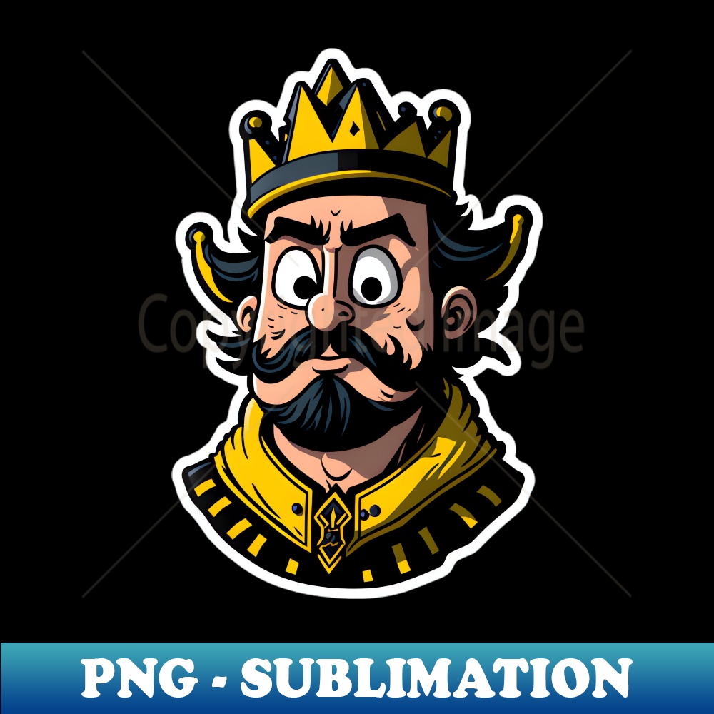 funny face king with crown illustration - Exclusive Sublimat | Inspire ...