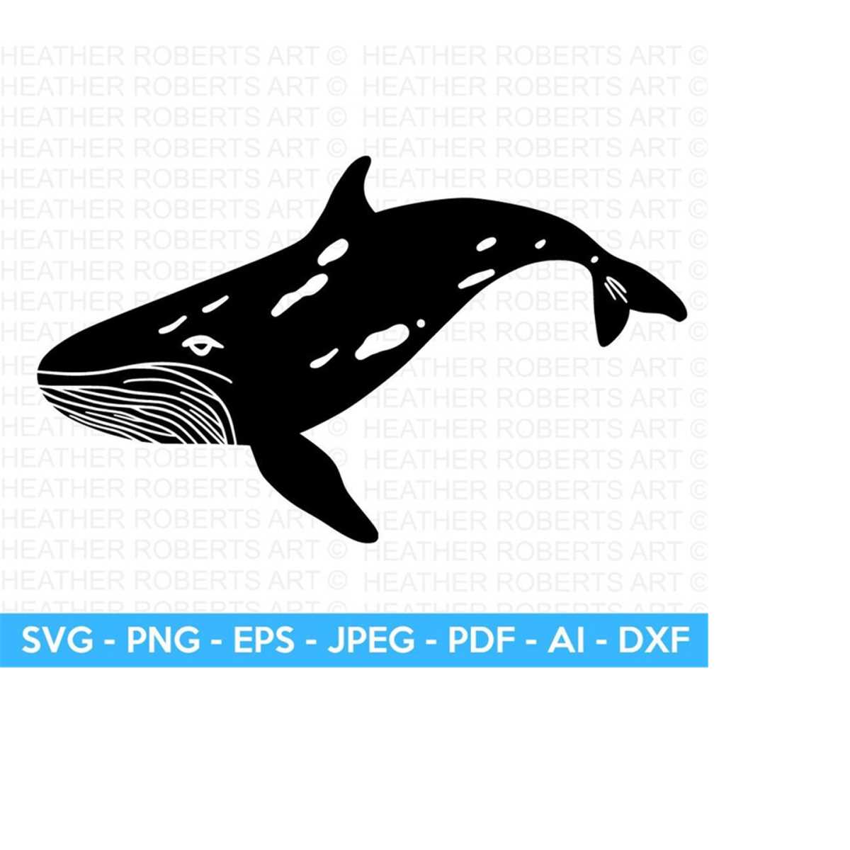 Whale SVG, Ocean Svg, Sea Animal, Whale Silhouette, Whale Cl | Inspire ...