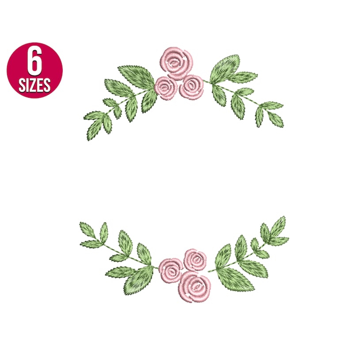Floral broder embroidery design, Rose Flower, Wreath, Machin - Inspire ...