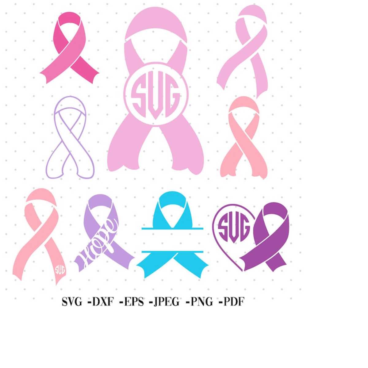 Awareness Ribon SVG,Feather Ribbon SVG, Breast Cancer Svg ,S - Inspire ...