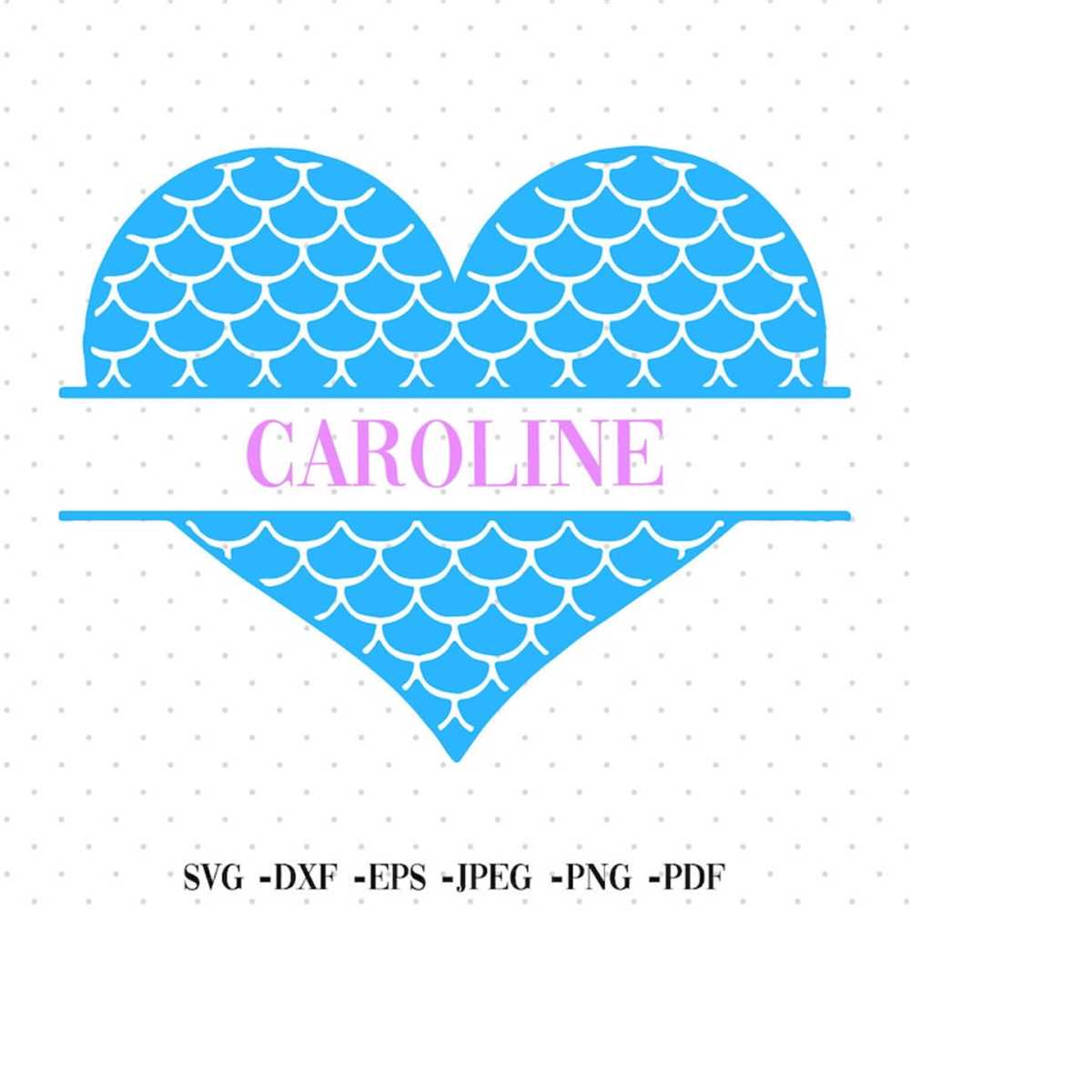 Mermaid Name Heart SVG, Mermaid Svg, Heart Svg, Mermaid hear - Inspire ...