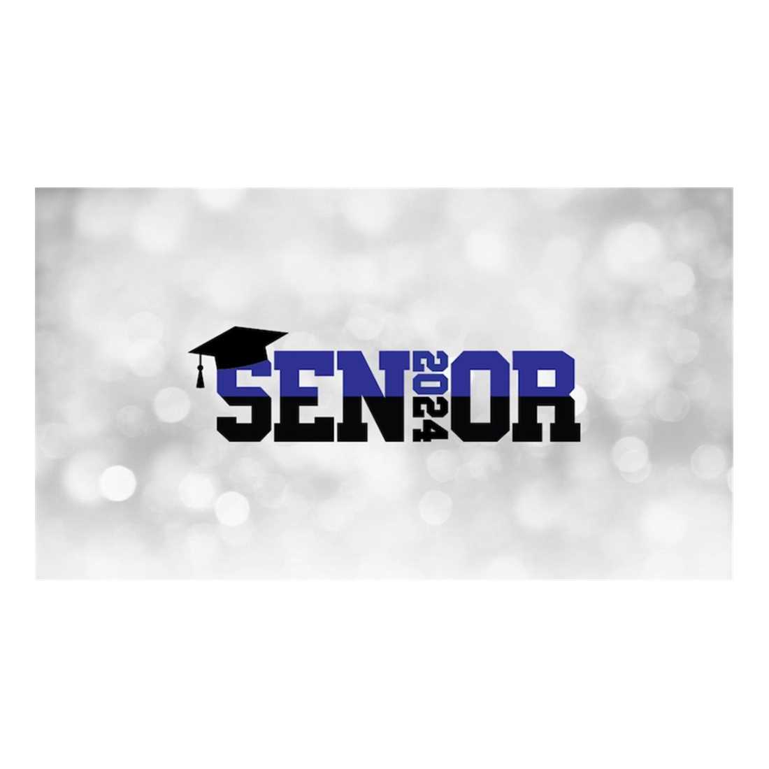 Education Clipart: Black and Blue Word 'Senior' with Vertica - Inspire ...