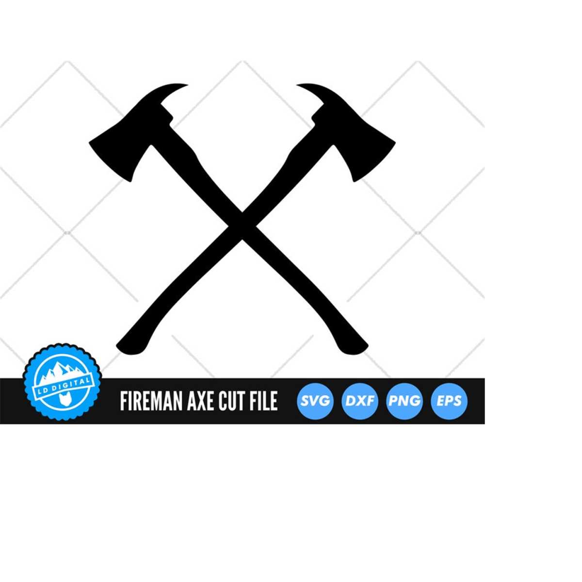 Crossed Axes SVG Files | Fireman Axe SVG Cut Files | Axe Sil - Inspire ...