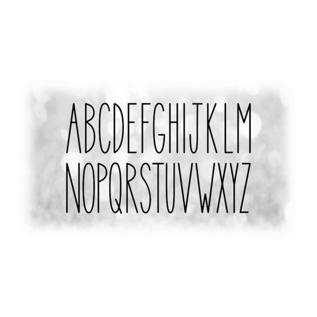 Word Clipart: Black Skinny Farm Style Alphabet Letters Group | Inspire ...