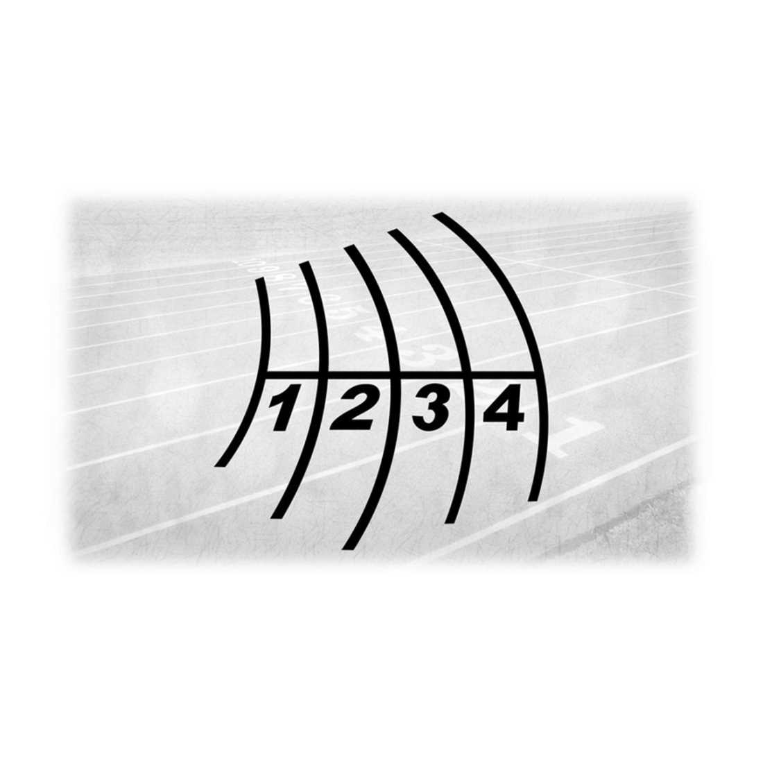 Sports Clipart: Track and Field Black Four-Lane Track with L | Inspire ...