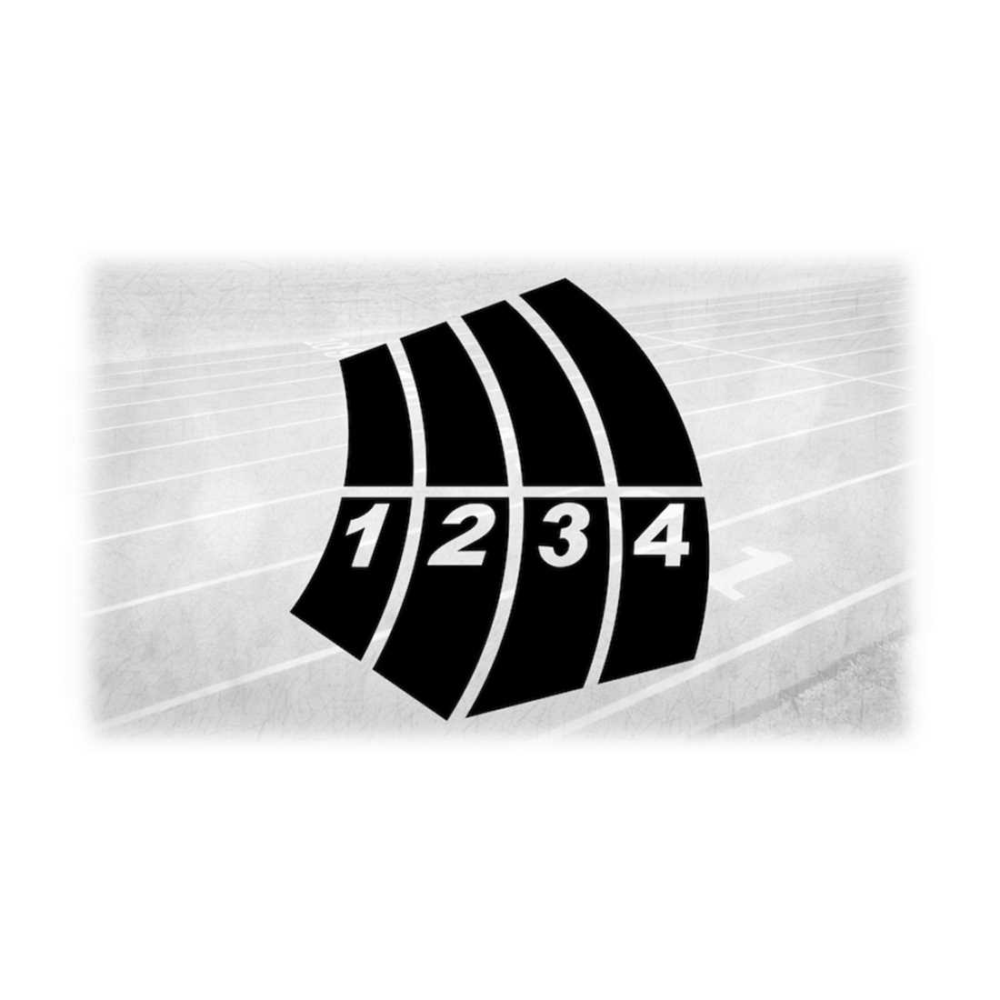 Sports Clipart: Track and Field Black Four-Lane Track with L | Inspire ...