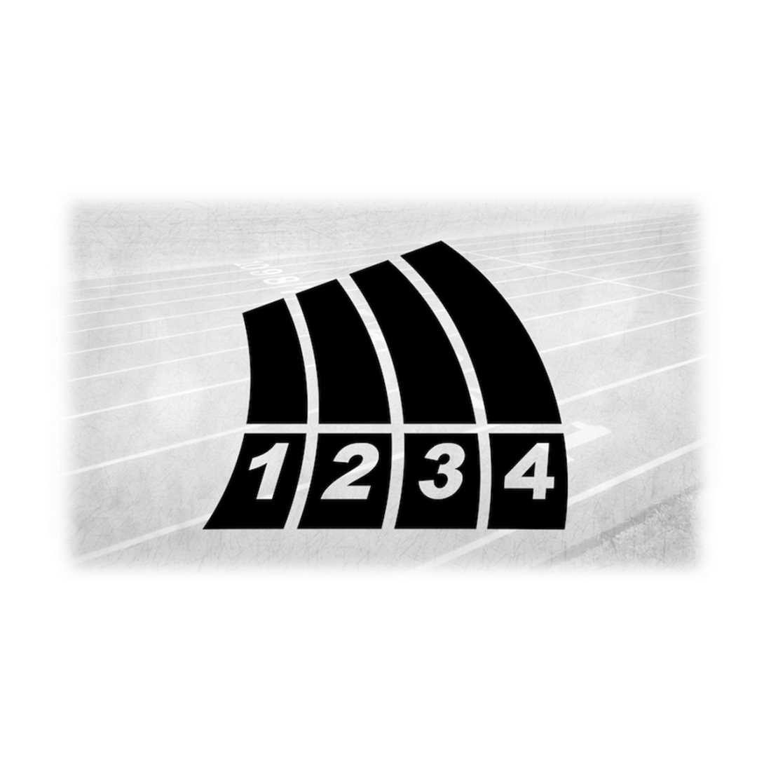 Sports Clipart: Track and Field Black Four-Lane Track with L - Inspire ...
