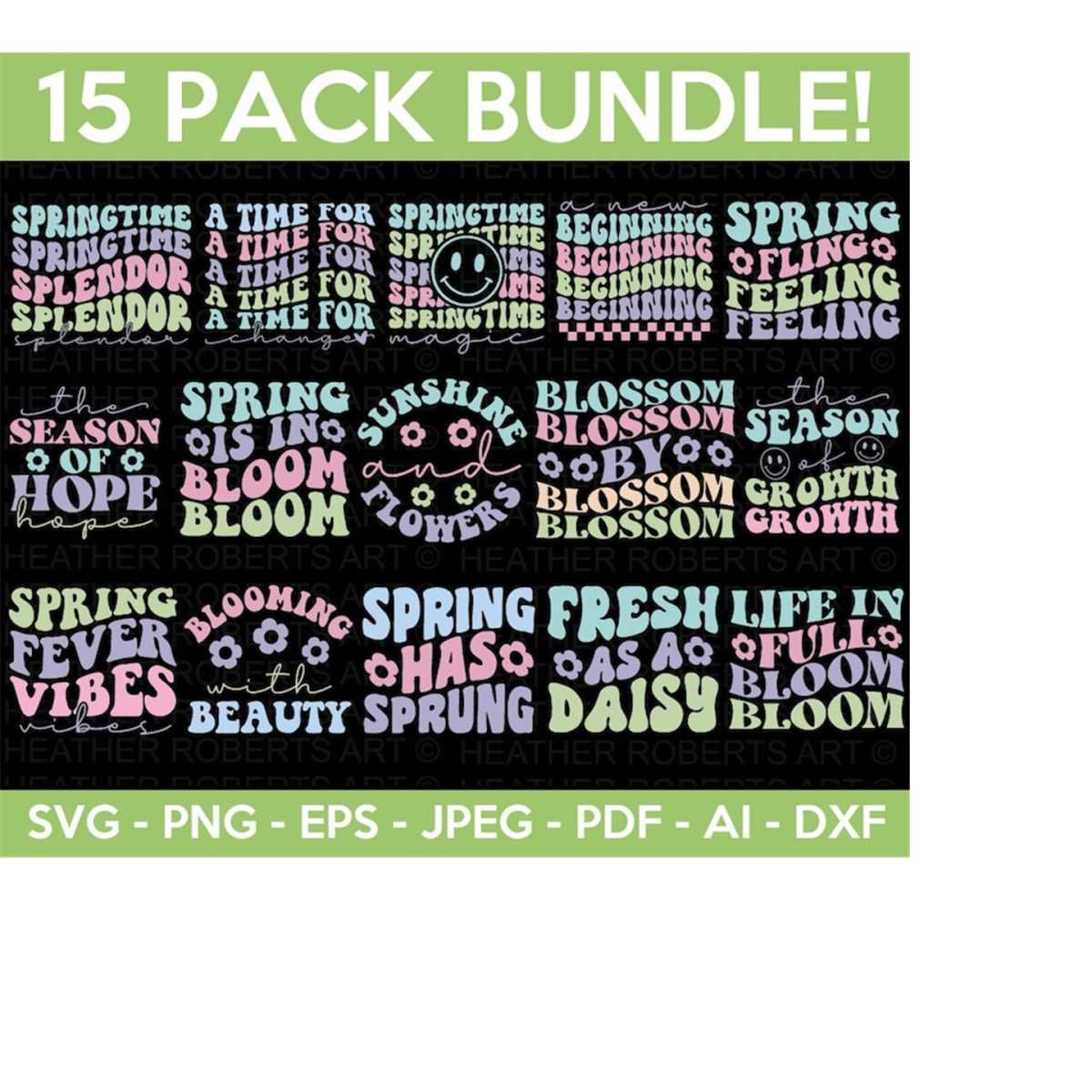 Retro Spring Svg Bundle. Spring SVG Bundle, Spring Flowers S | Inspire ...