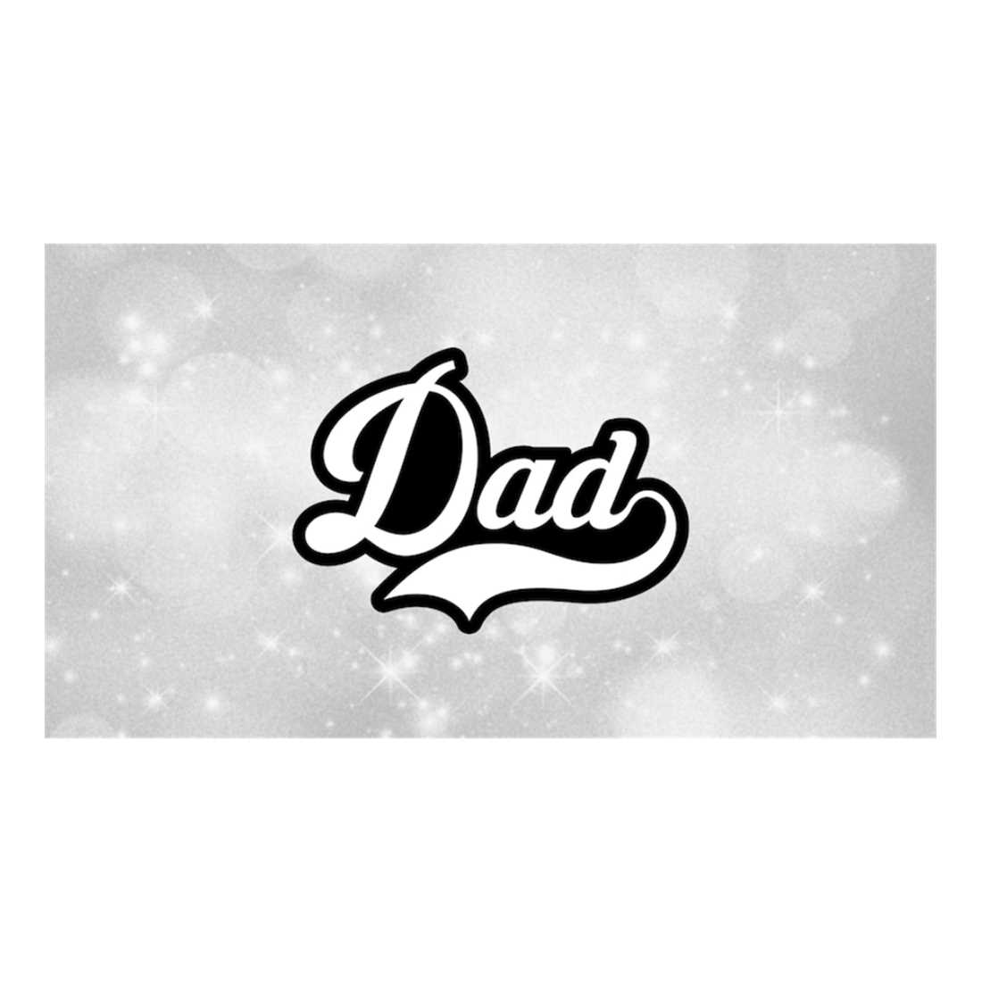 Family Clipart: White Word 'Dad' in Fancy Script Type with - Inspire Uplift