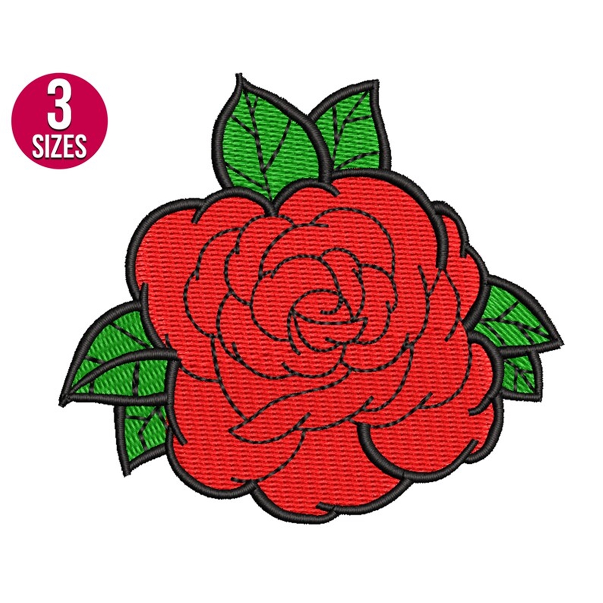 Rose embroidery design, Machine embroidery file, Machine emb | Inspire ...