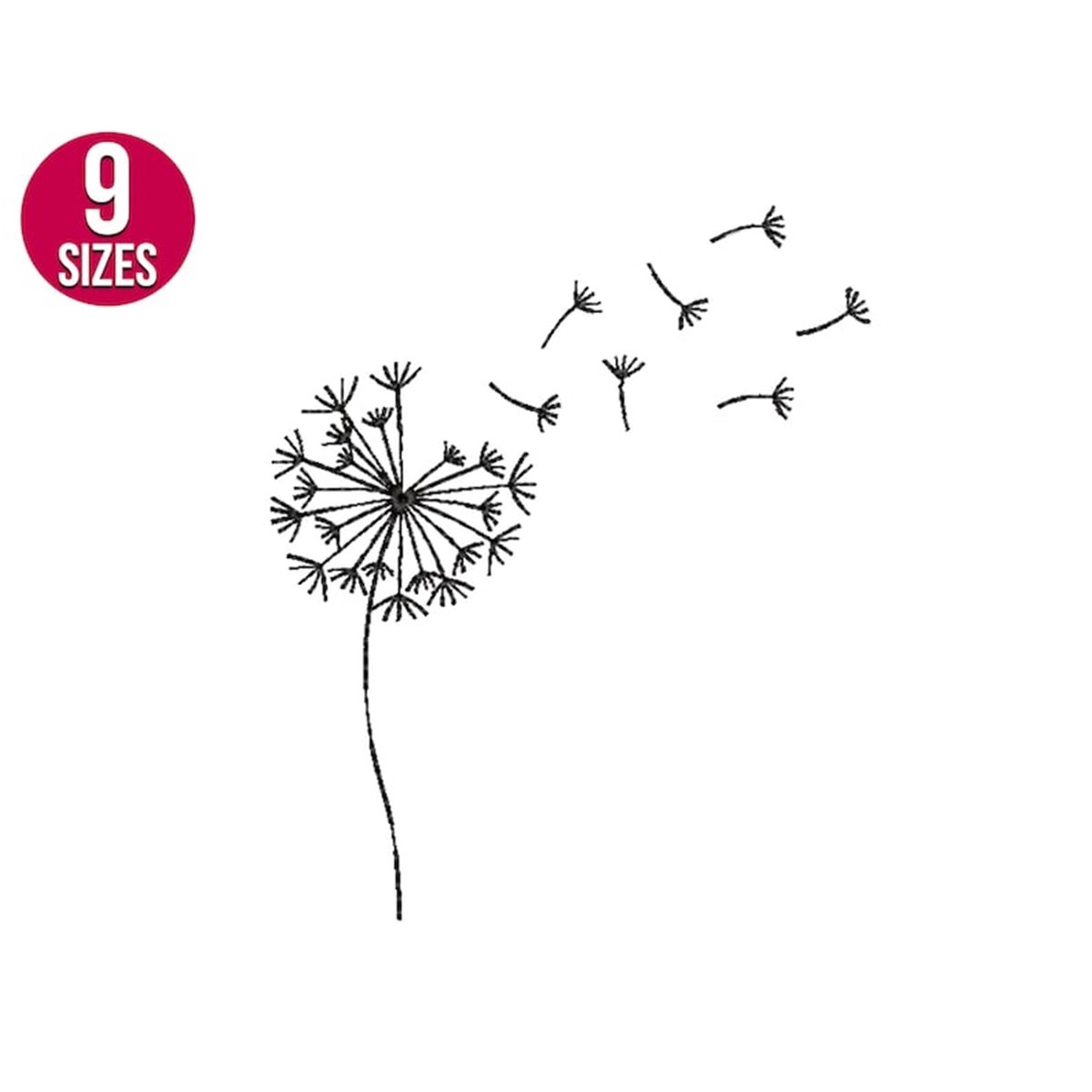 Dandelion embroidery Design, flowers, line art, Machine embr | Inspire ...