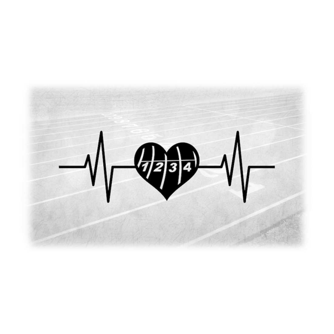 Sports Clipart: Black Track and Field Heart Shaped 4-Lane Tr | Inspire ...