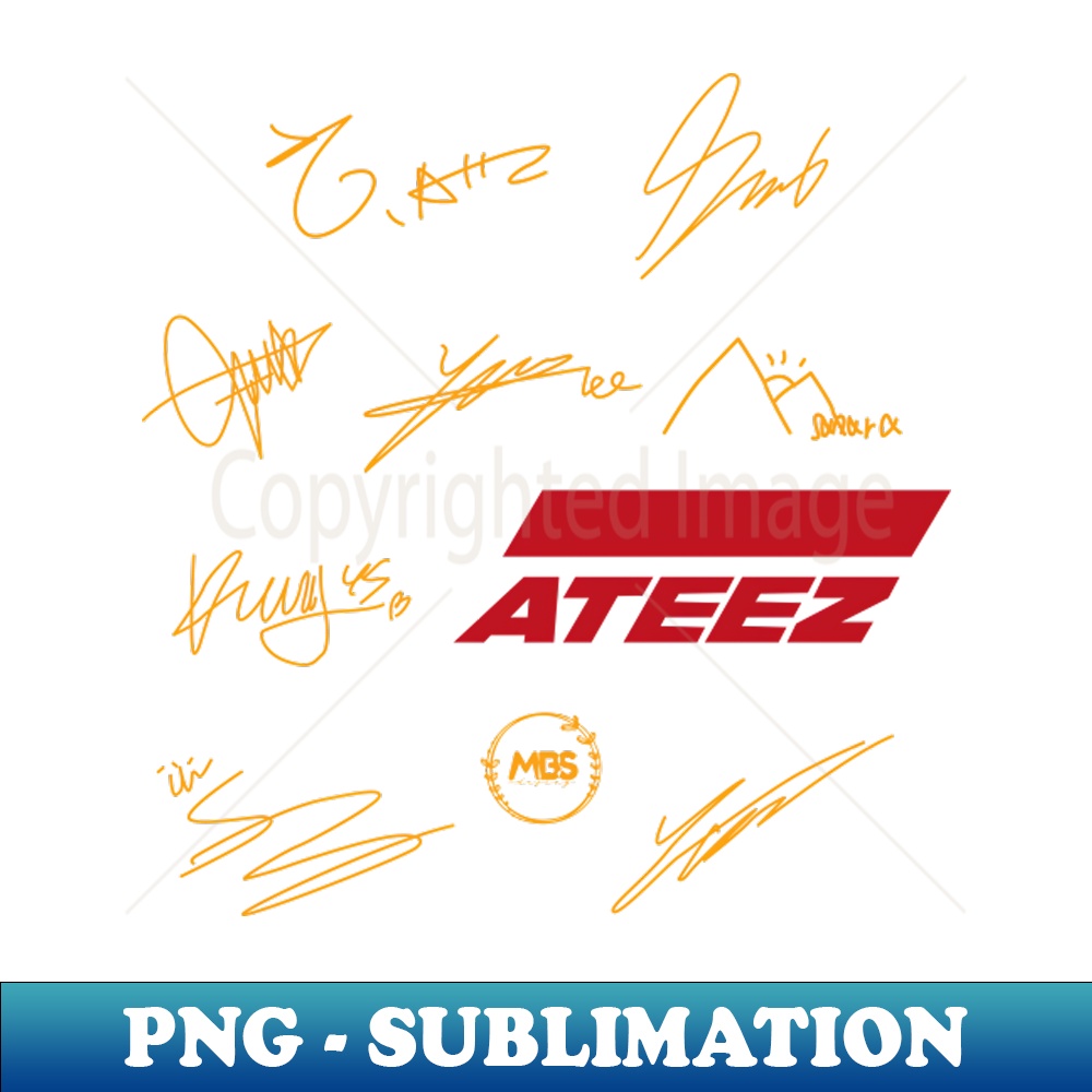 Design with the signatures of ateez - Aesthetic Sublimation - Inspire ...