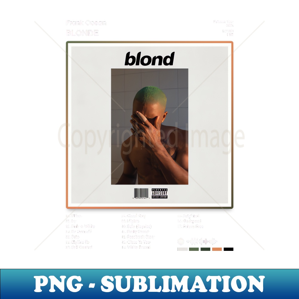Frank Ocean - Blonde Tracklist Album - PNG Transparent Digit | Inspire ...