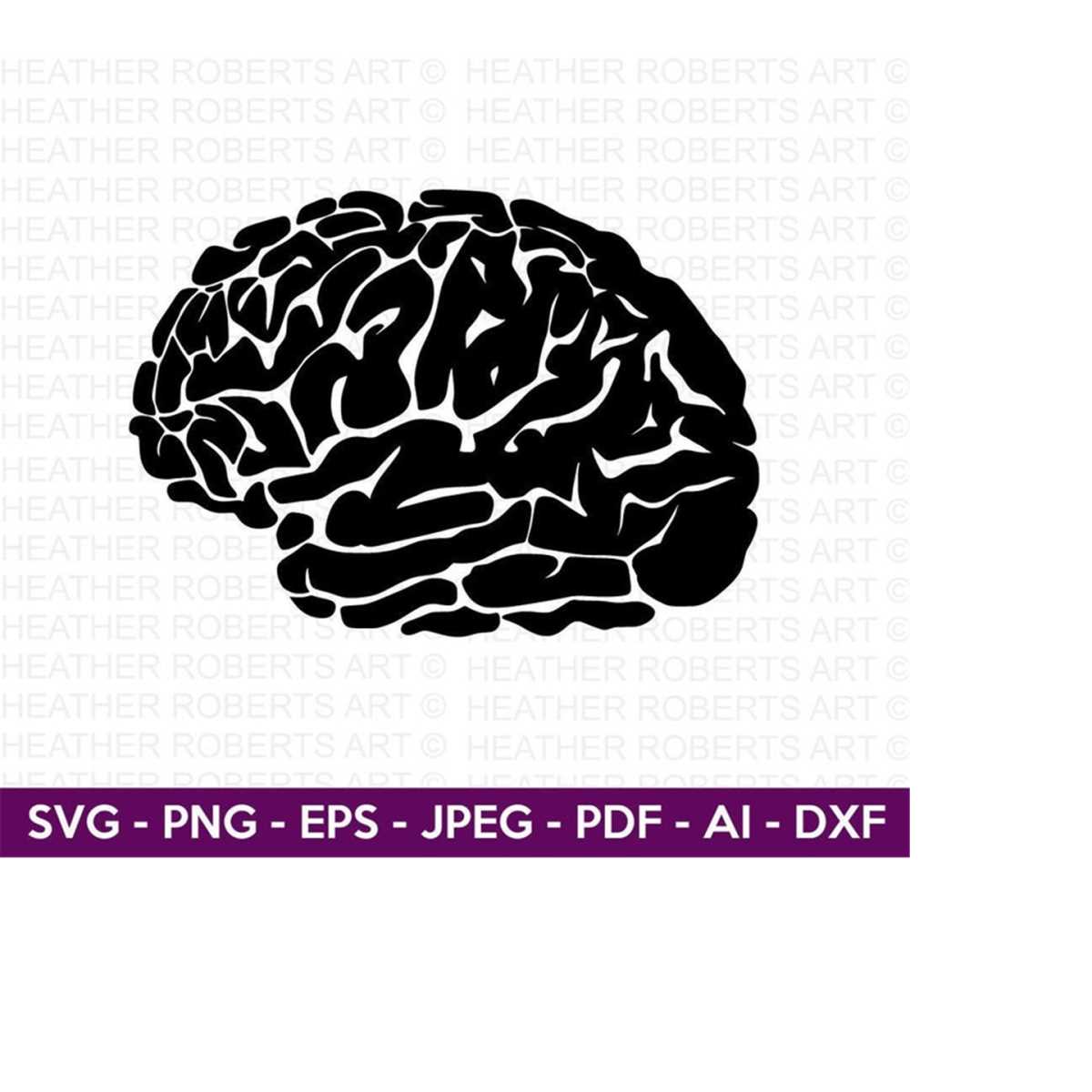 Brain Svg, Brain Clipart, Human Brain Svg, Mind Svg, Anatomy | Inspire ...