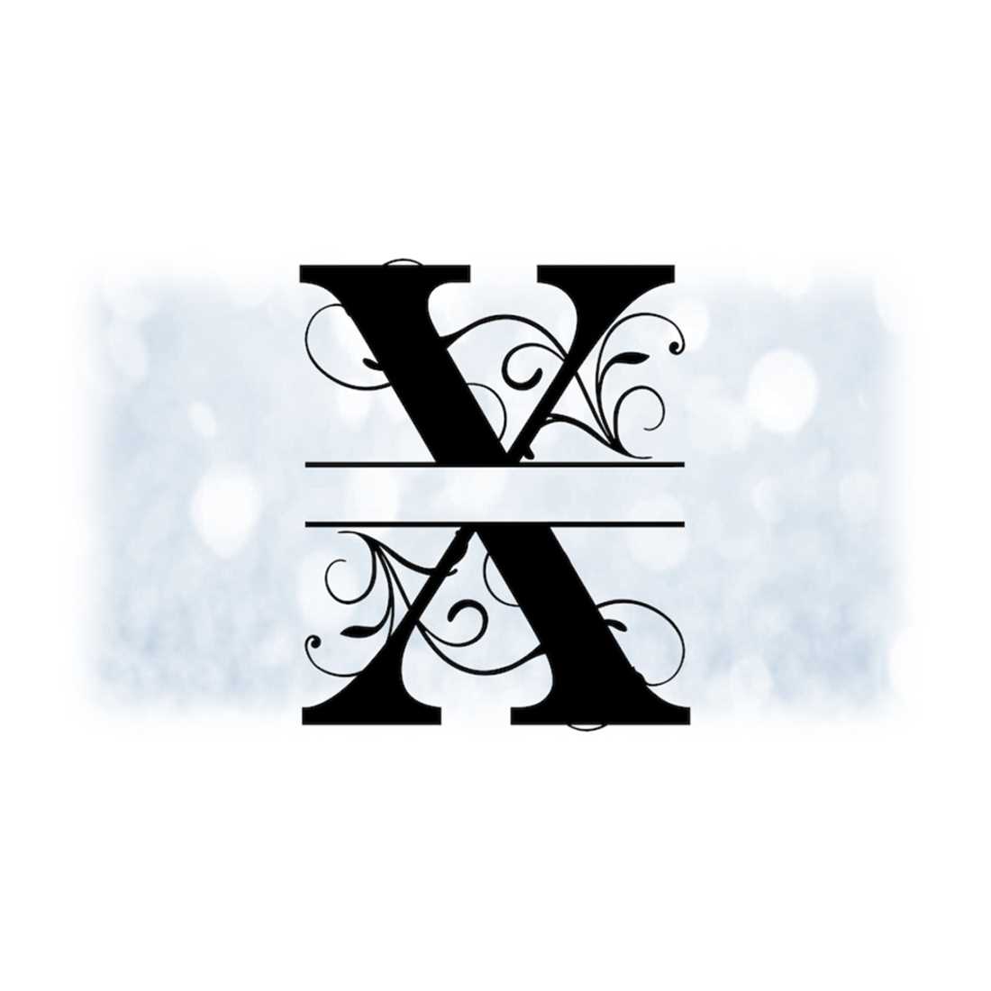 Word Clipart: Split Name Frame Black Formal Style Capital Le | Inspire ...