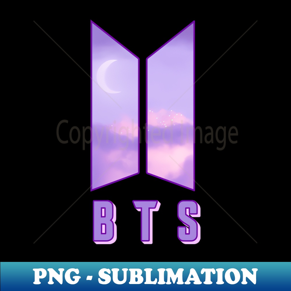 BTS logo purple sky - Instant PNG Sublimation Download - In - Inspire ...