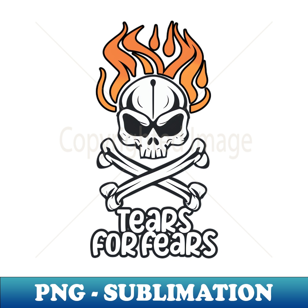 Tears for Fears Burning Skull - Retro PNG Sublimation Digita - Inspire ...