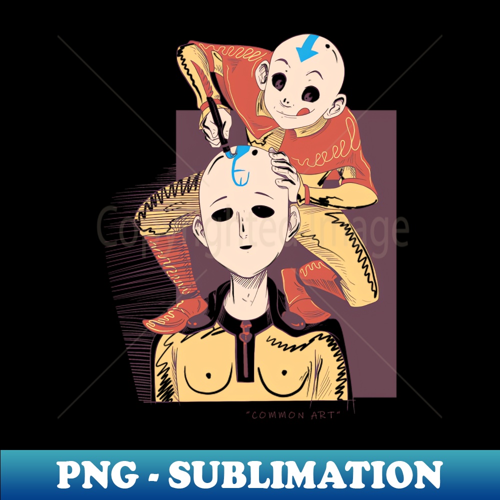 Funny Saitama One Punch Man Bald With Avatar Parody Common A | Inspire ...