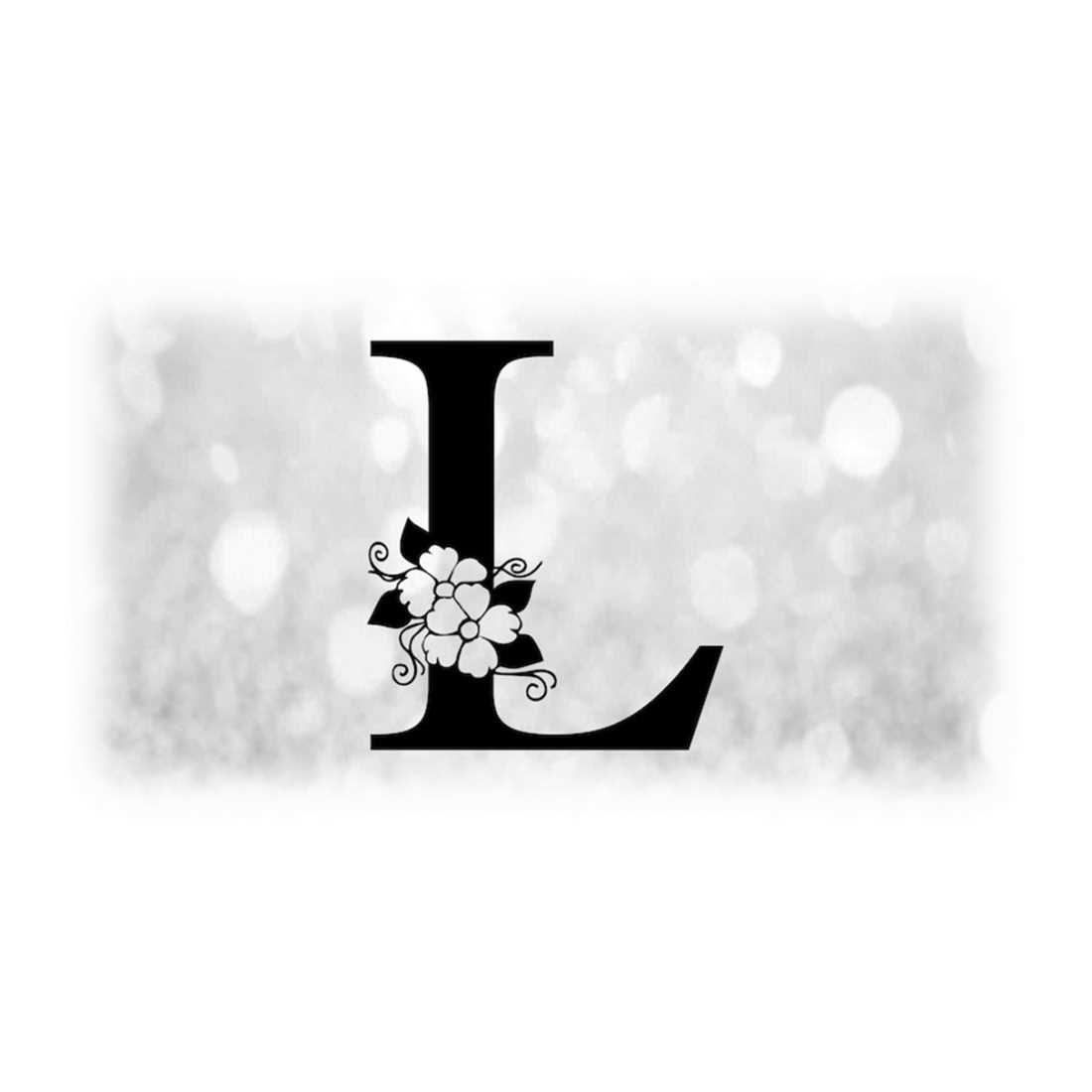 Word Clipart: Black Formal Capital Letter 'L' with Floral / | Inspire ...