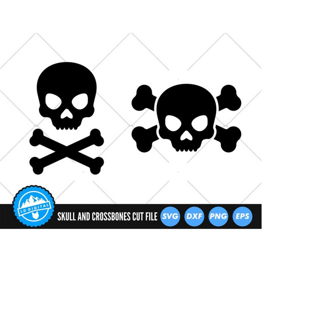Skull Crossbones SVG Files | Jolly Roger Cut Files | Pirate | Inspire ...