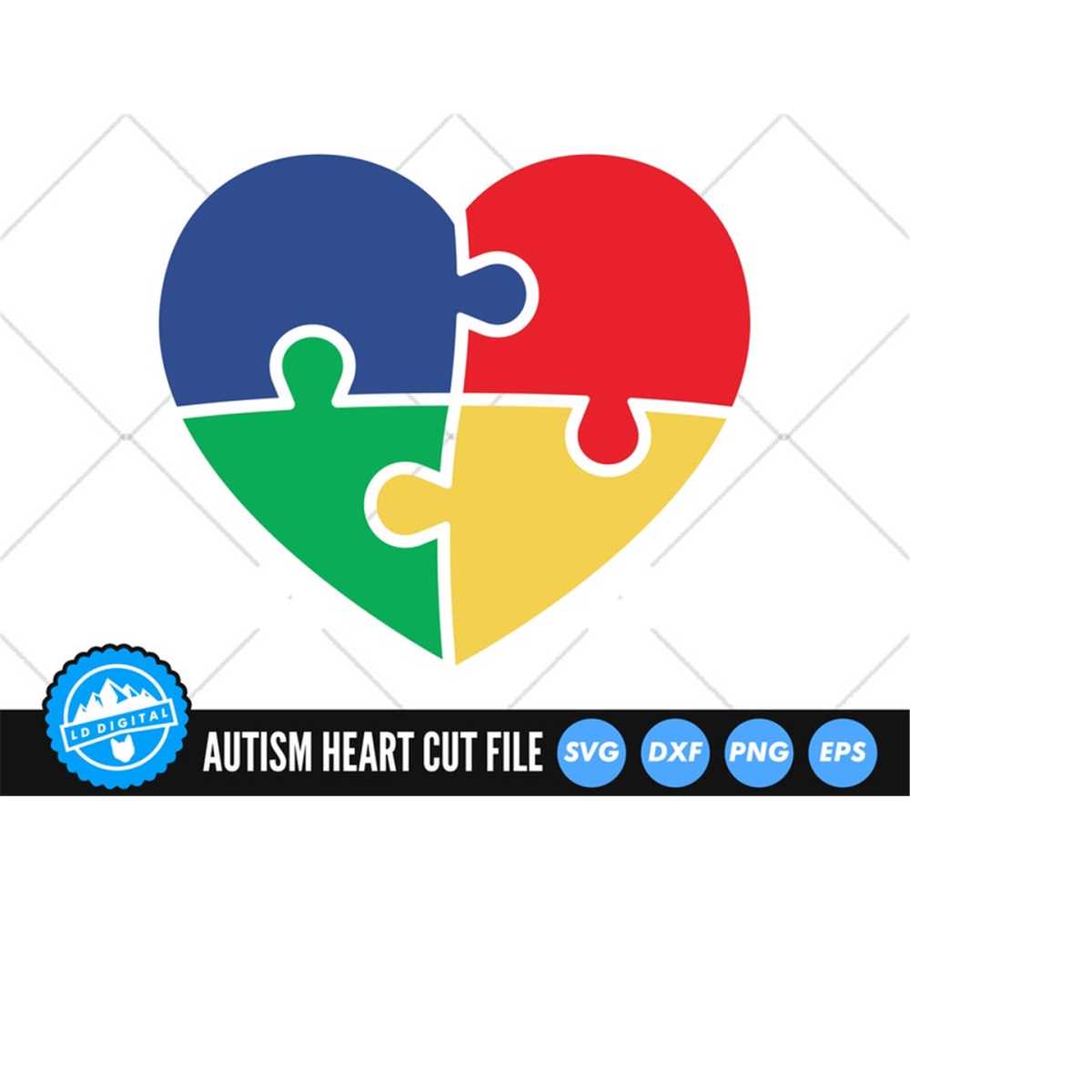 Autism Heart SVG Files | Autism Awareness Cut Files | Autism - Inspire ...