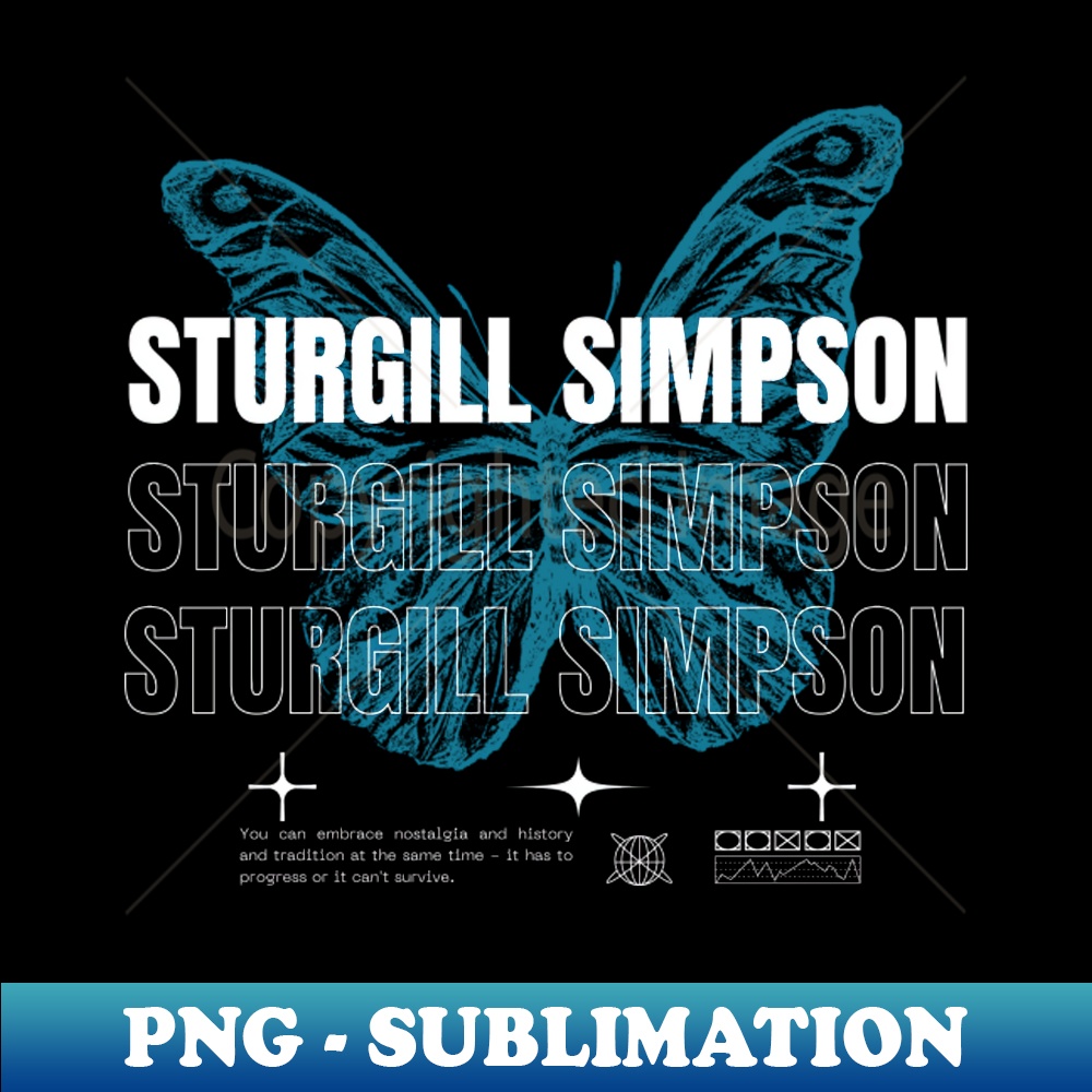 Sturgill Simpson Butterfly - Modern Sublimation PNG File - | Inspire Uplift