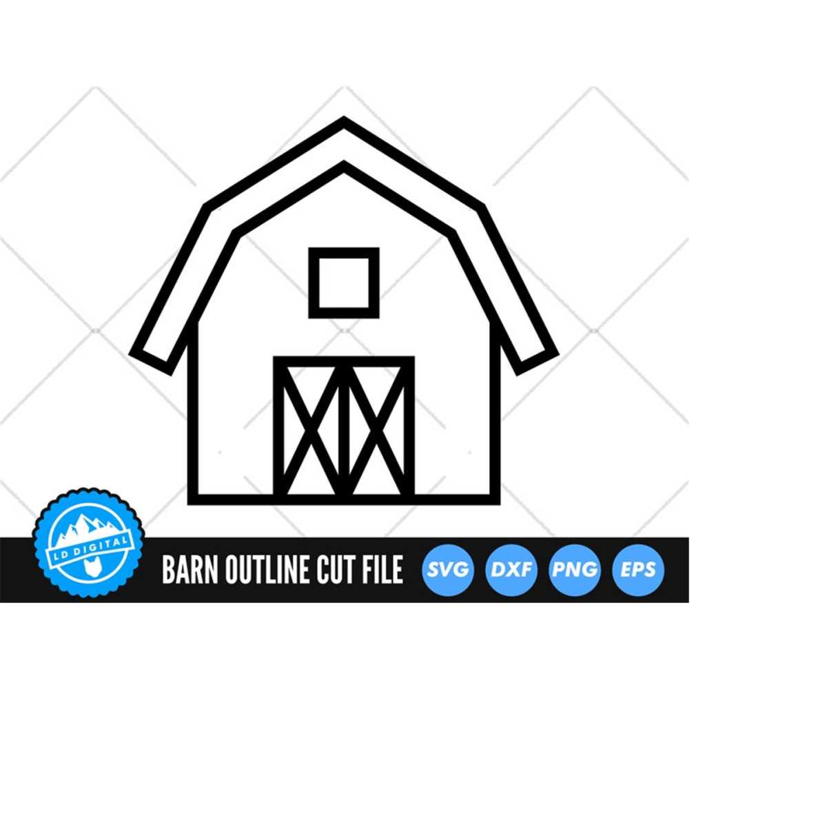 Barn SVG Files | Barn Outline SVG Cut Files | Farm Vector Fi - Inspire ...