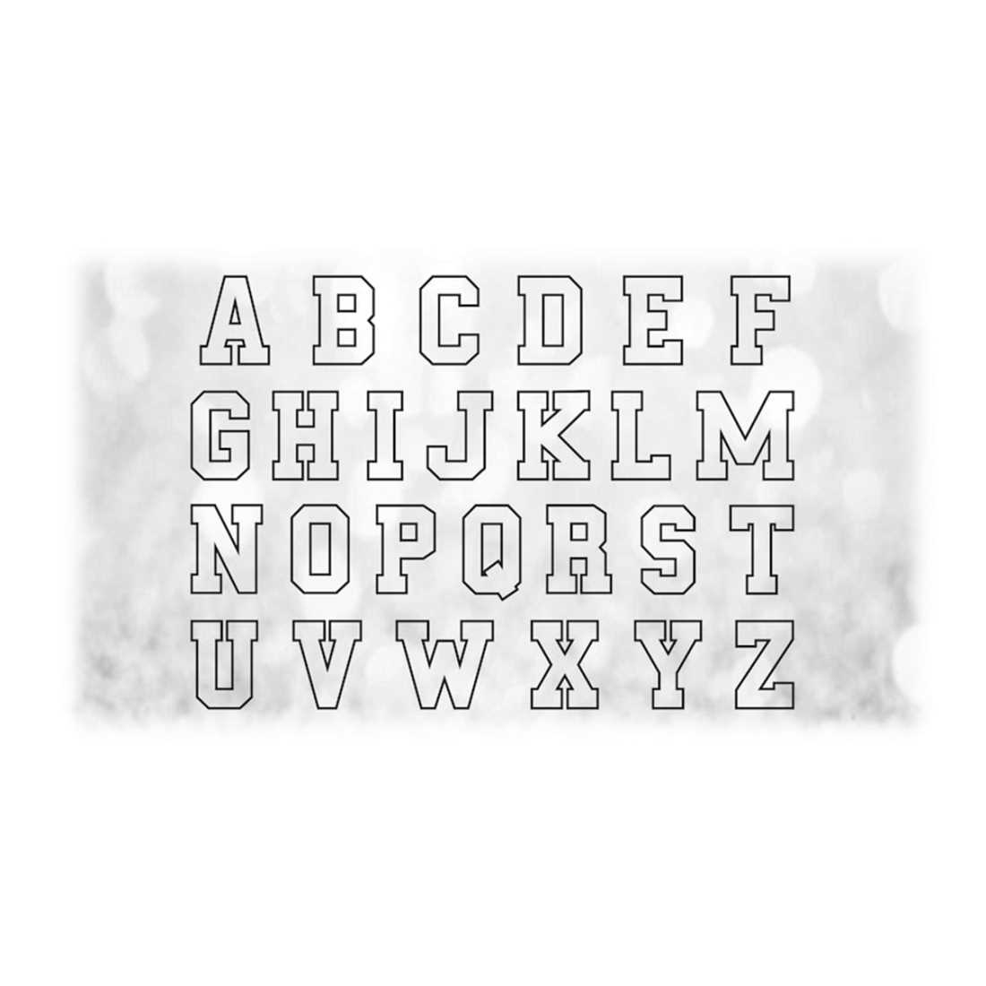 Sports Clipart: Alphabet Letter Templates Grouped on ONE Sin - Inspire ...