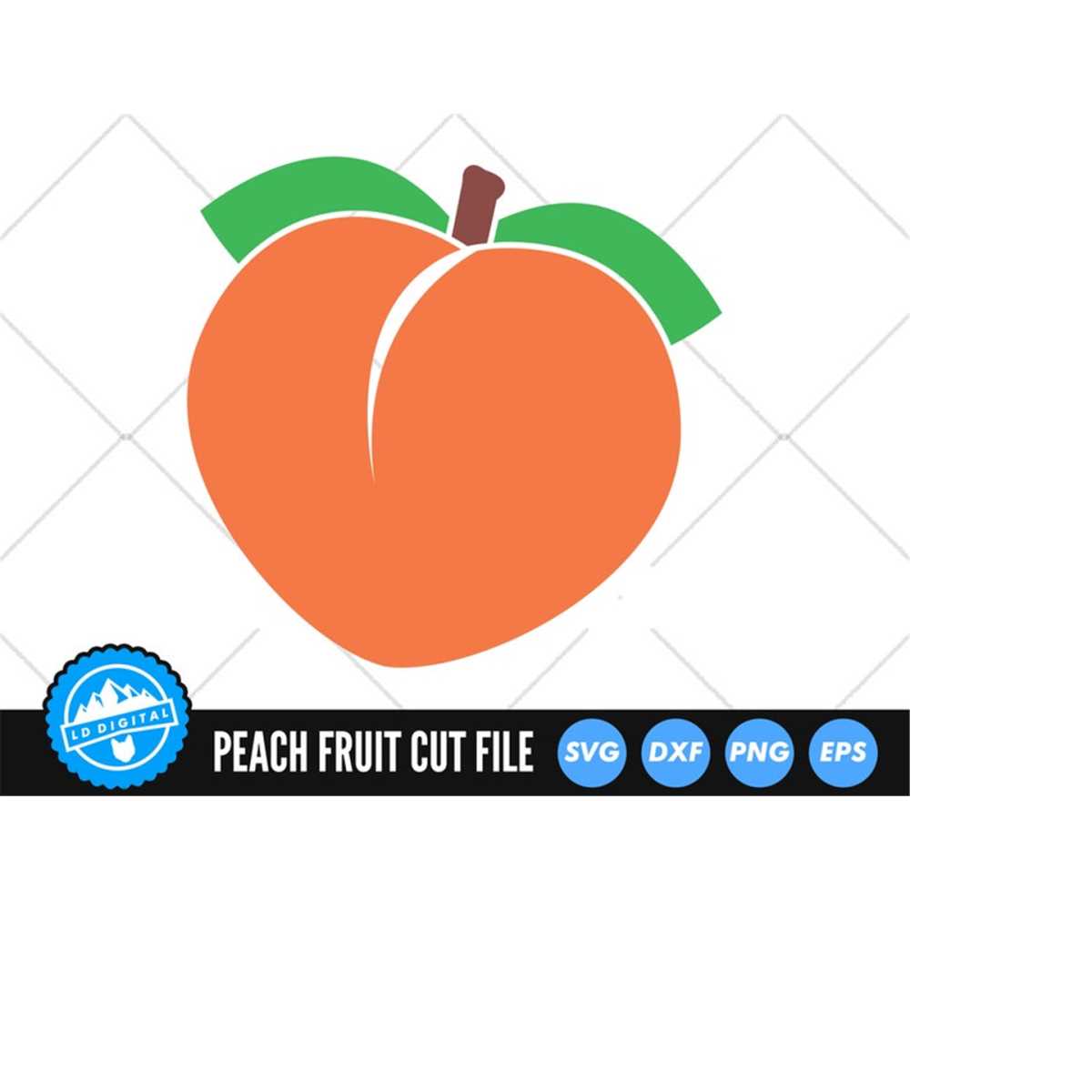 Peach SVG Files | Kawaii Fruit SVG Cut Files | Peach Fruit S - Inspire ...