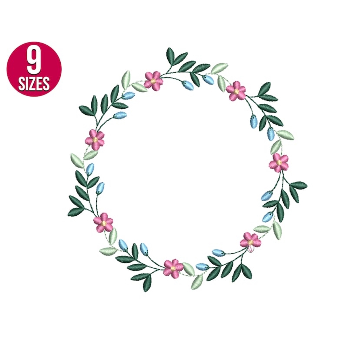 floral circle embroidery designs - Inspire Uplift