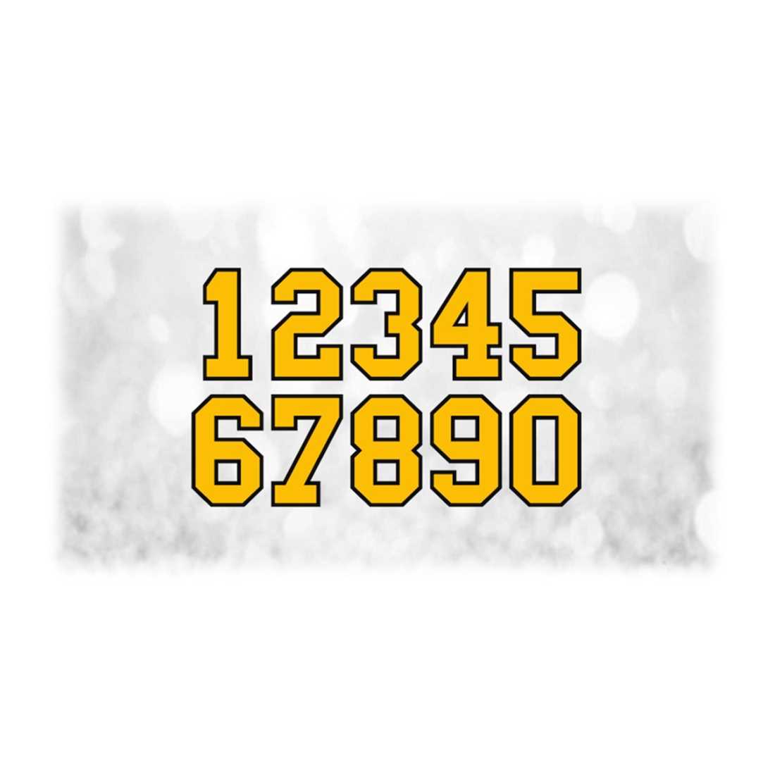 Sports Clipart: Jersey Number Templates Grouped on ONE Singl | Inspire ...