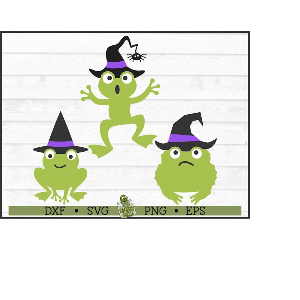 Witch Frogs & Toad SVG File, dxf, eps, png, Halloween svg, W - Inspire ...