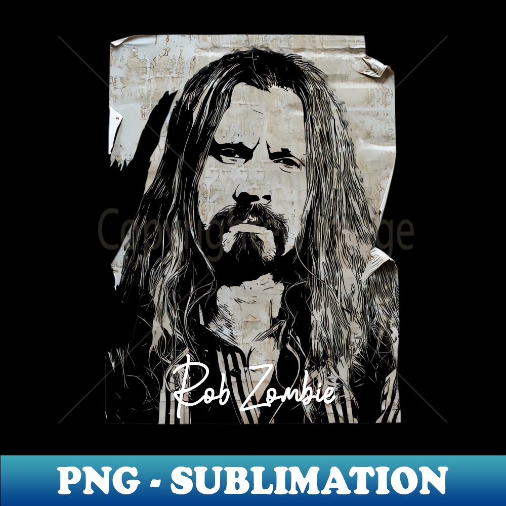 Rob Zombie 80s Vintage Old Poster - Instant PNG Sublimation | Inspire ...