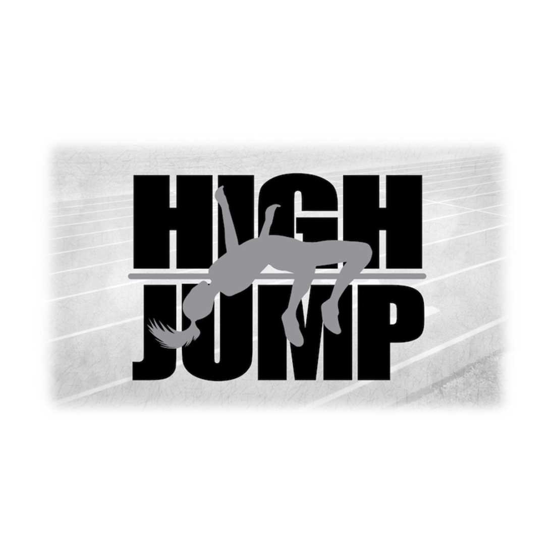 Sports Clipart: Track and Field Bold Black Words 'High Jump' | Inspire ...