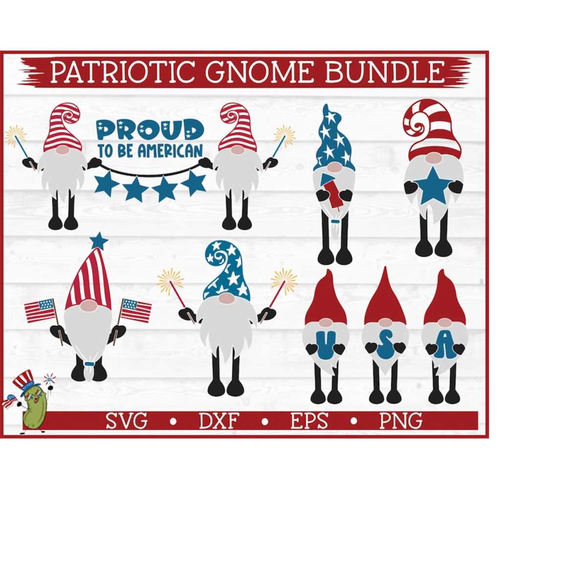 Patriotic Gnomes SVG Bundle, dxf, eps, png, Patriotic svg, J | Inspire ...