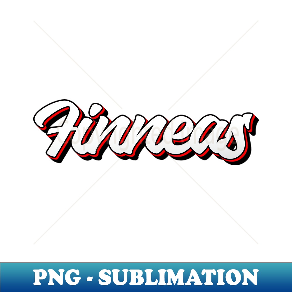 Finneas name - cool 70s retro font - High-Quality PNG Sublim - Inspire ...