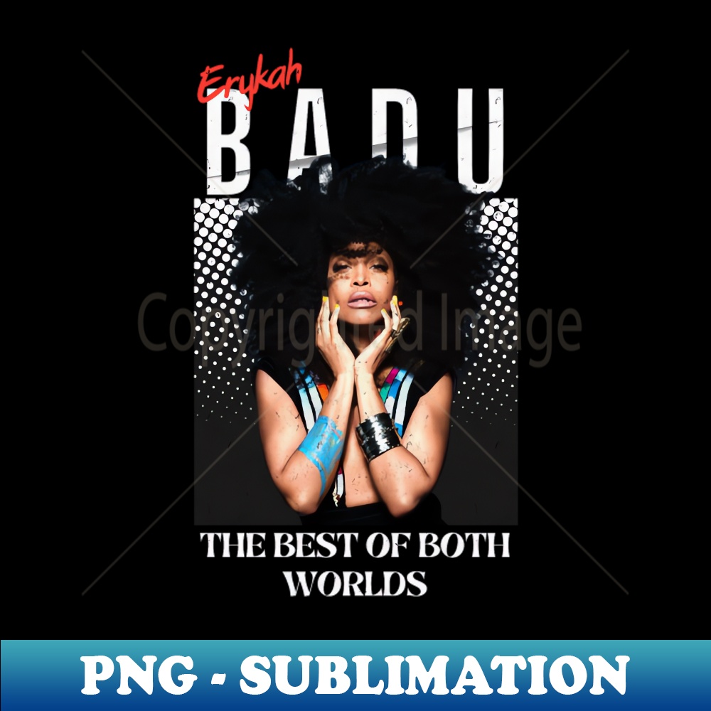 Erykah Badu - Fan Art Design - Elegant Sublimation PNG Downl | Inspire ...