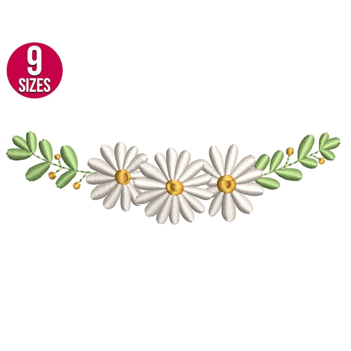 Daisy embroidery design, floral embroidery pattern, Machine | Inspire ...