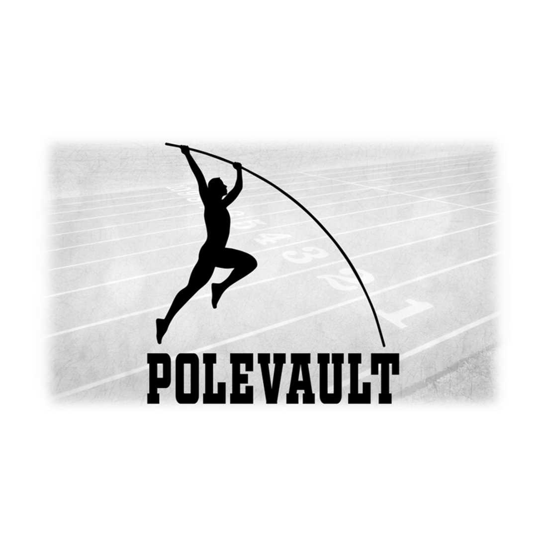 Sports Clipart: Black Words 'Pole Vault' for Track and Field | Inspire ...