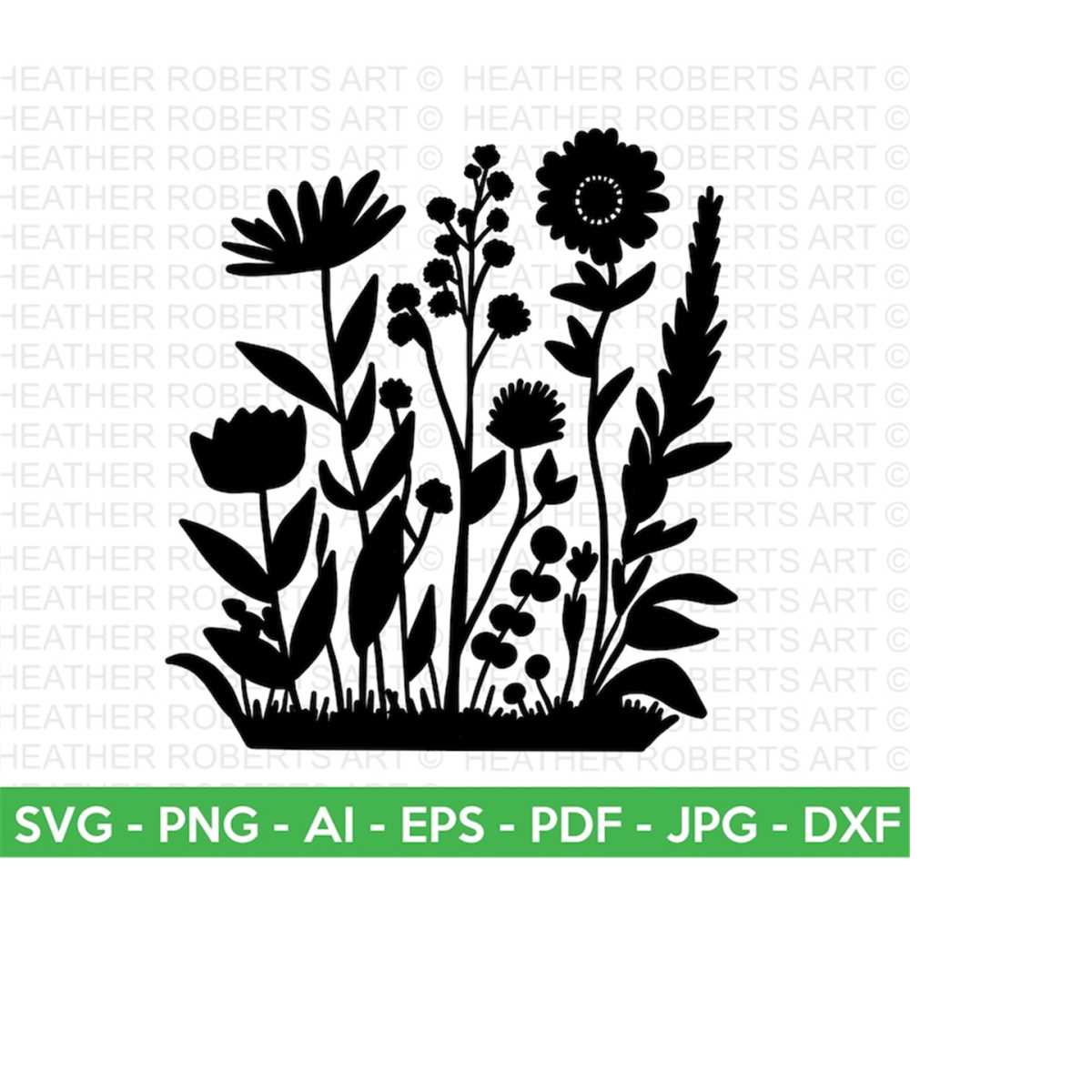 Floral Garden Svg, Floral SVG, Flowers SVG, Garden svg, Silh - Inspire ...