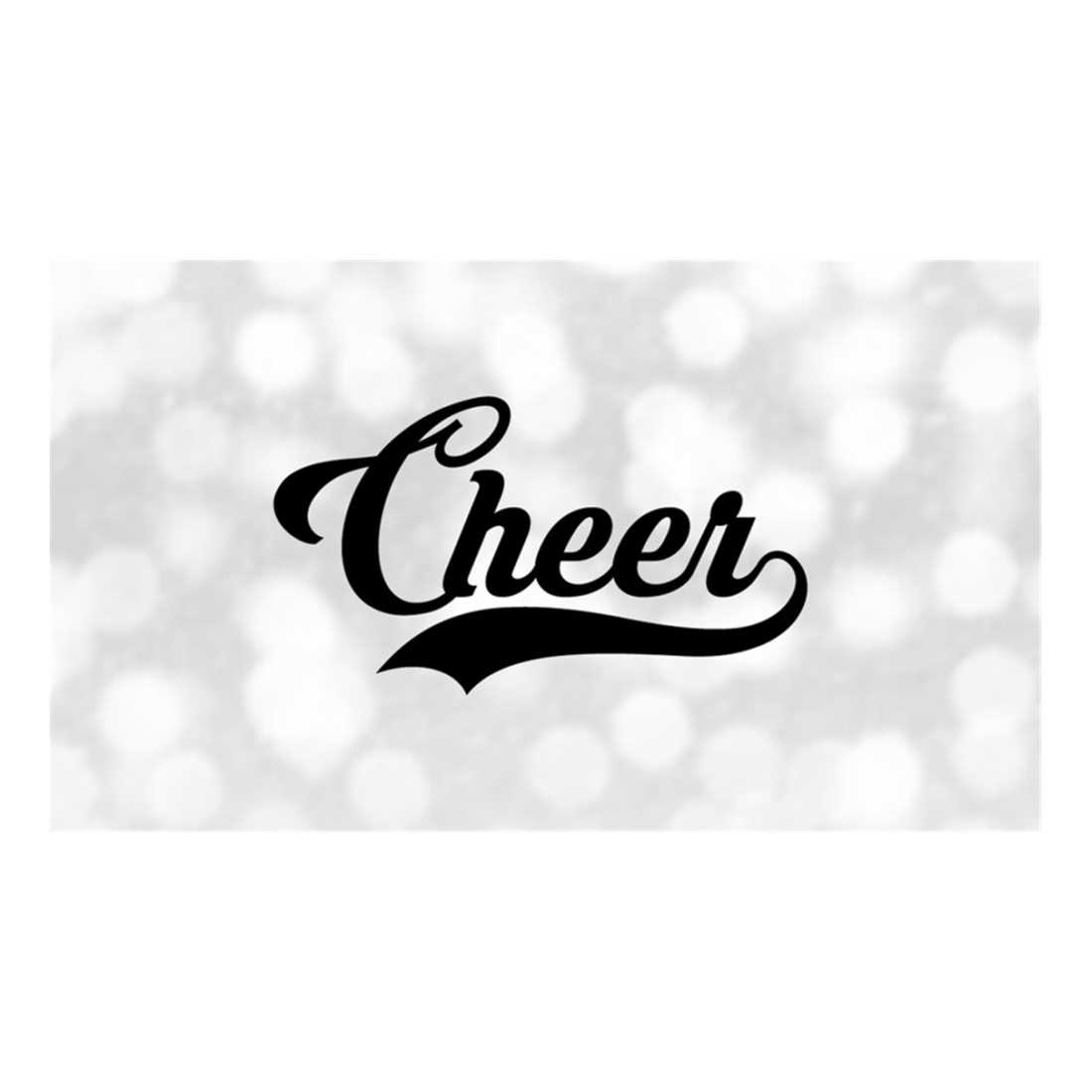 Sports Clipart: Black Word 'Cheer' with Baseball Style Swoos | Inspire ...