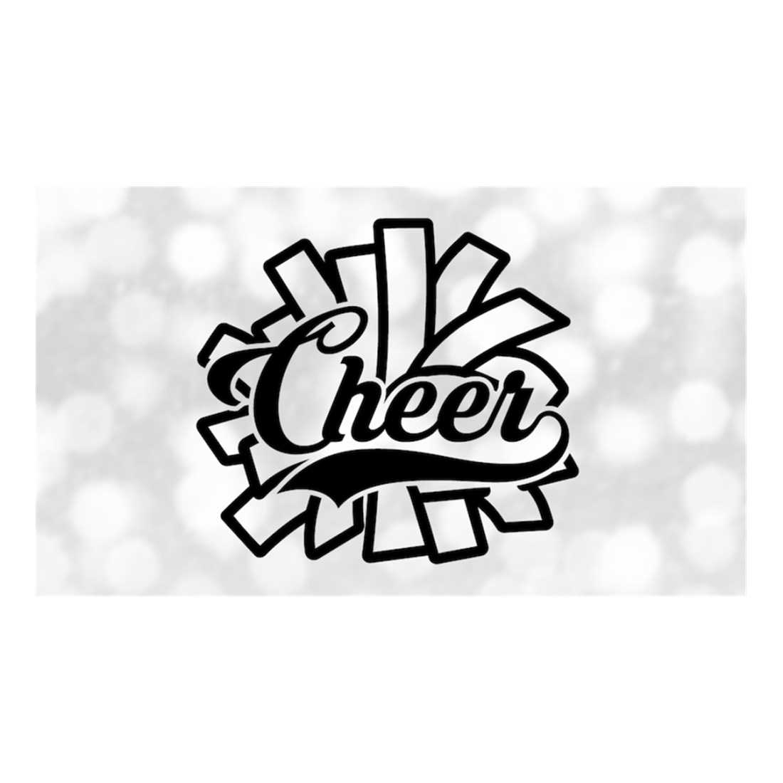 Sports Clipart: Black Word 'Cheer' with Swoosh Stripe Underl - Inspire ...